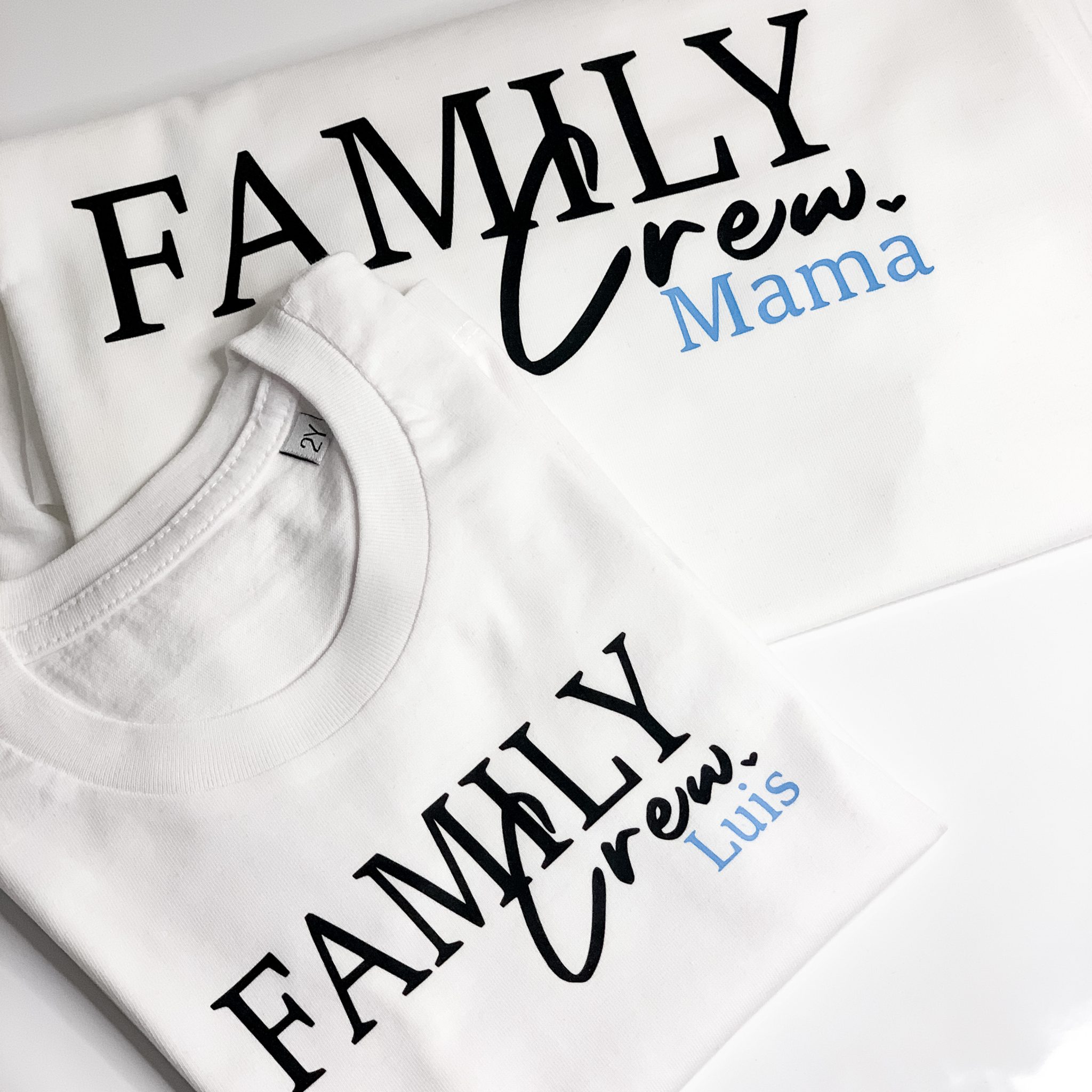 5er Set Family Crew T-Shirt - Familienoutfit Partnerlook für Familie